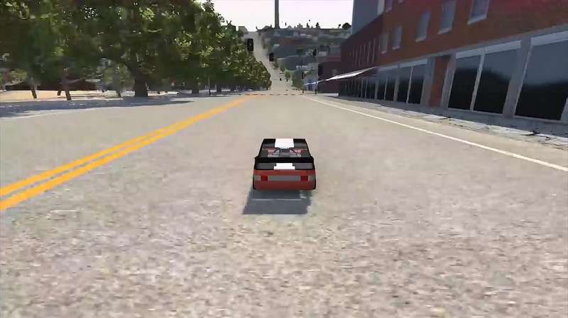 车祸模拟:小汽车开足马力通过马路,结果被侧方的汽车撞击