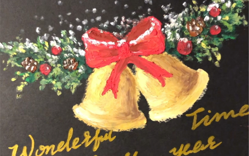 油画棒|圣诞小铃铛.快来画画属于你的圣诞小作品吧