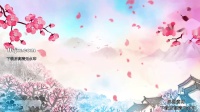3819284_水墨桃花花瓣背景循环led舞台背景视频