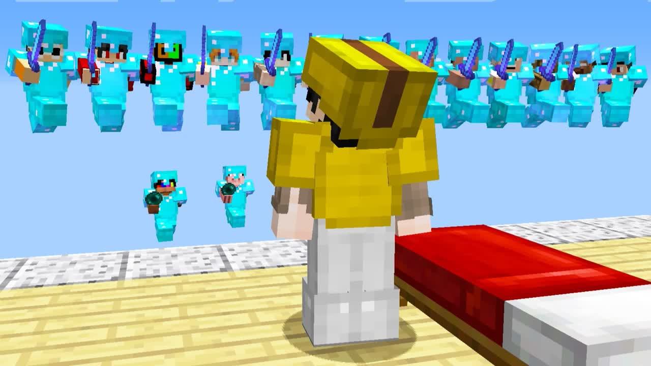 当MC起床战争,32名玩家全部都是创造模式?我该如何获胜?