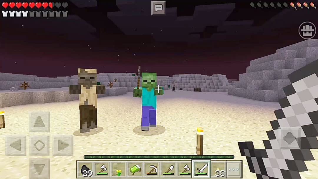 我的世界矿洞探险24 沙漠黑夜生存,被僵尸围攻