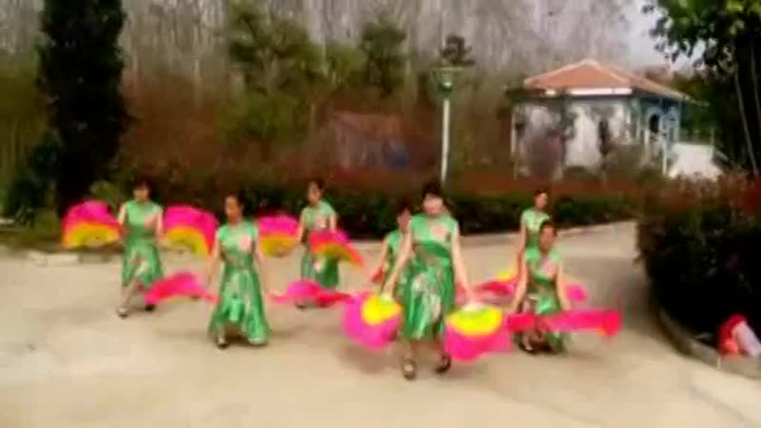 扇子舞教学分解动作 和谐中国