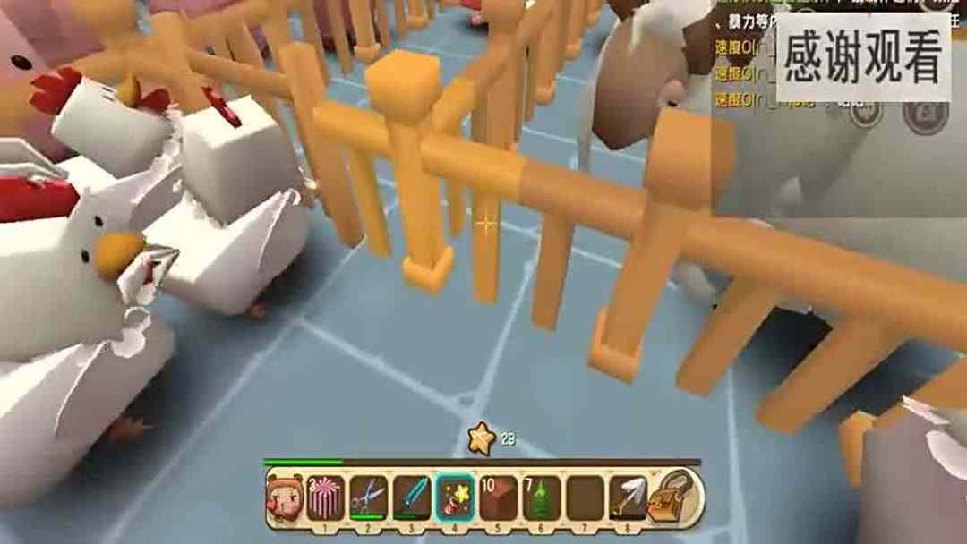 小宇迷你世界:海岛生存,农场用了猪和小鸡,给他们吃大西瓜!