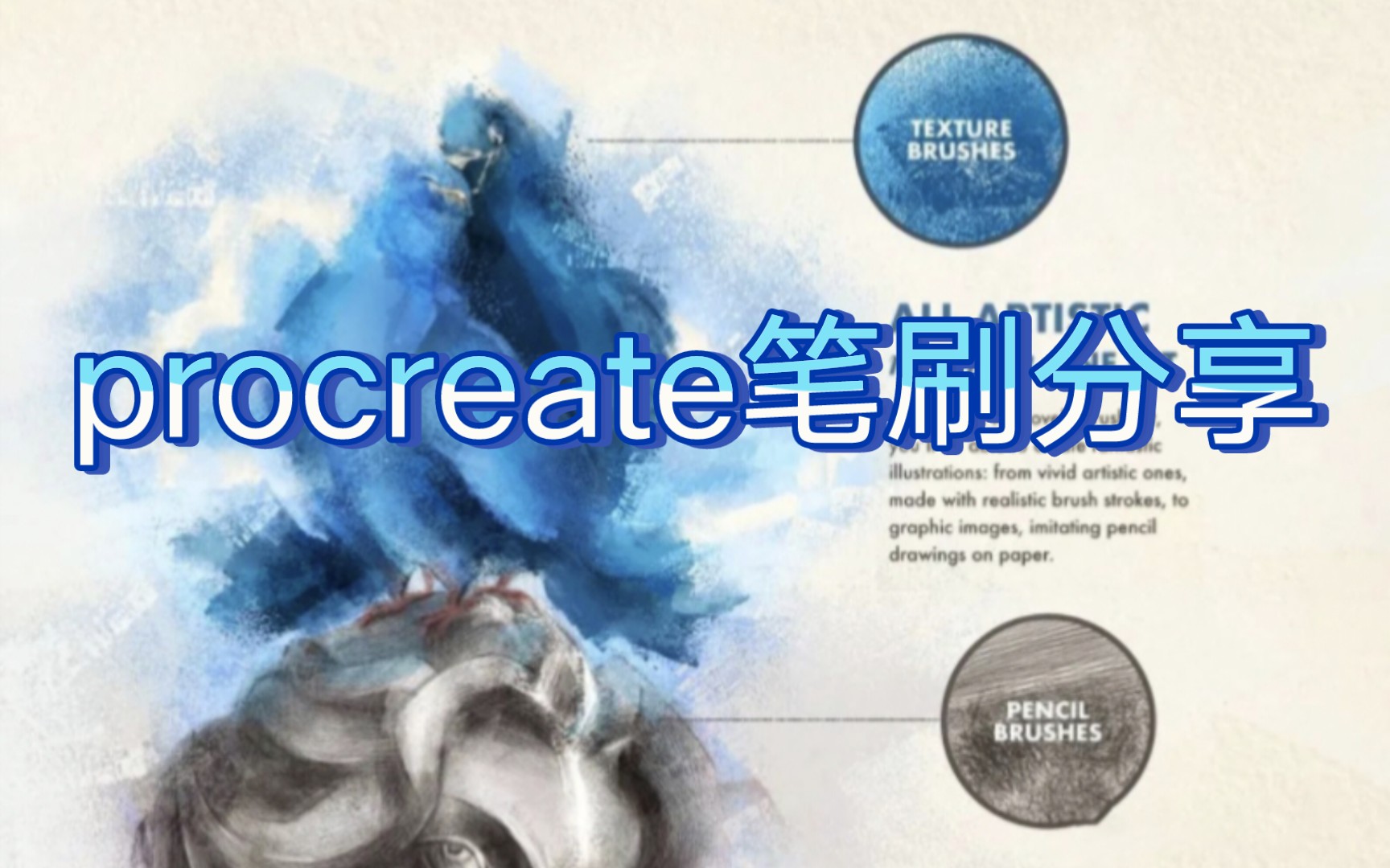 素描铅笔手绘线稿植物procreate笔刷