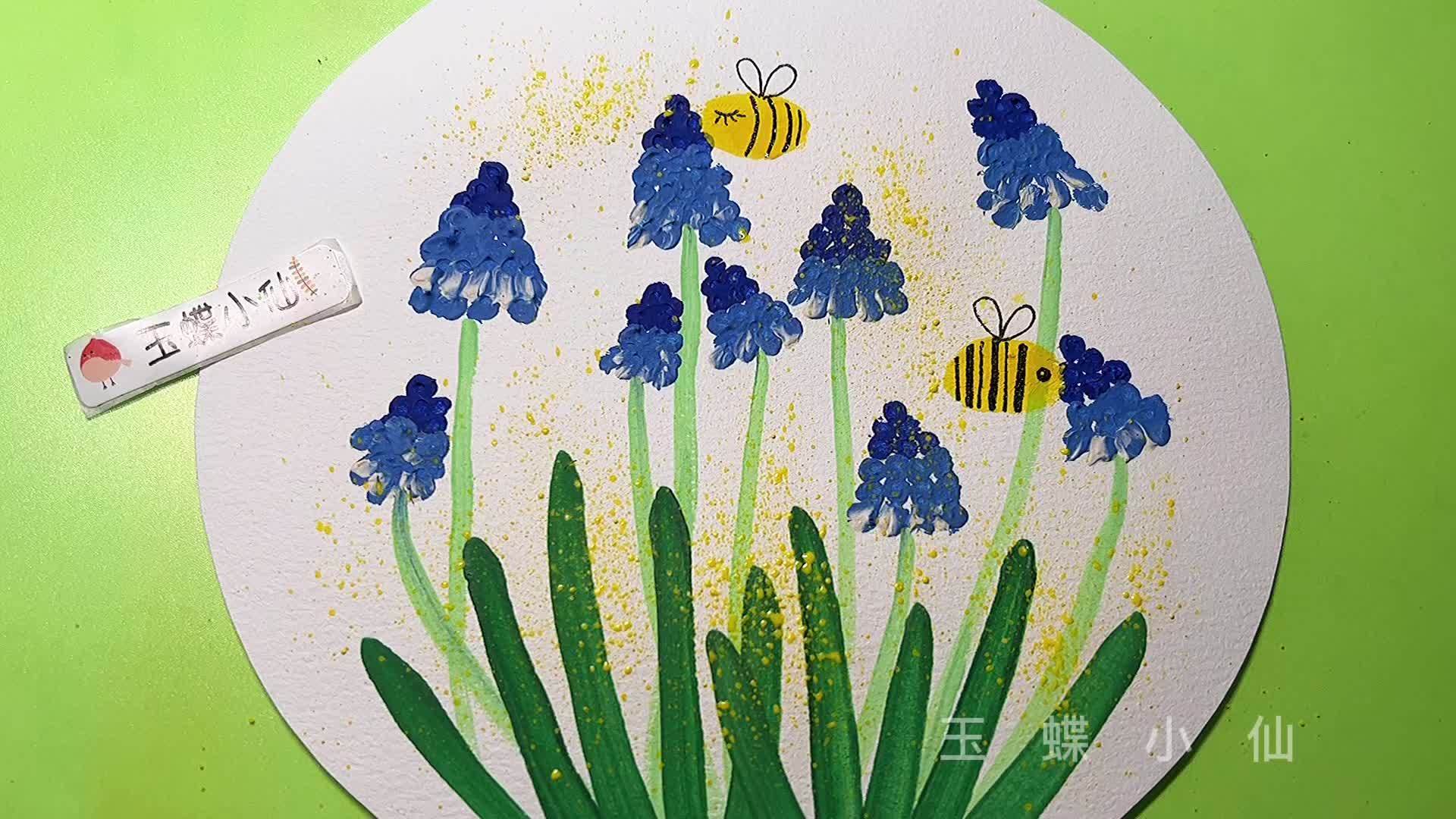 ...b>水粉画零基础学画画,少儿创意美术教程,春天的