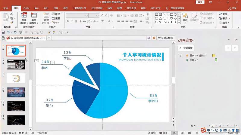 饼图动画的高级解析,实用功能一定得掌握,让你快速进阶ppt高手