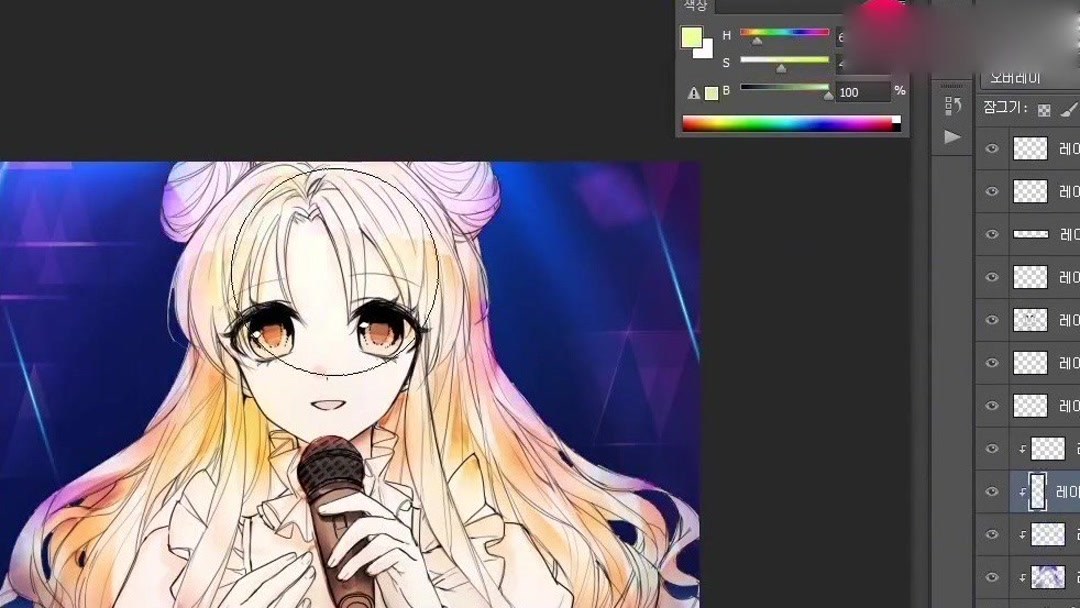 韩国插画师PS绘制的美少女战士插画作品!从草稿到完稿过程详细!