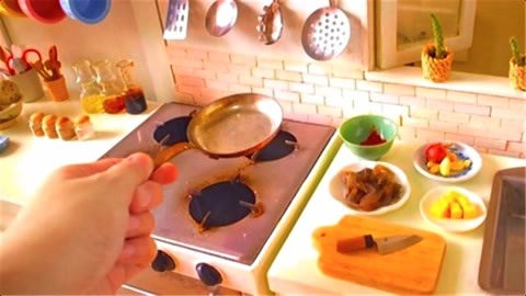 定格动画:超级迷你厨房,迷你大蒜奶油虾