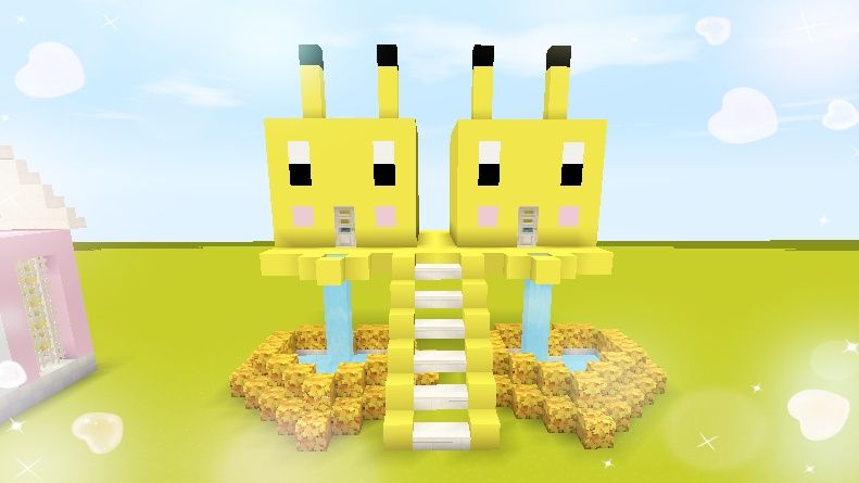 迷你世界:“皮卡丘双人闺蜜房”制作教程!和最好的朋友一起居住