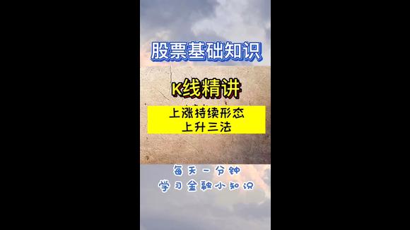 一分钟教你了解K线上涨持续形态-上升三法