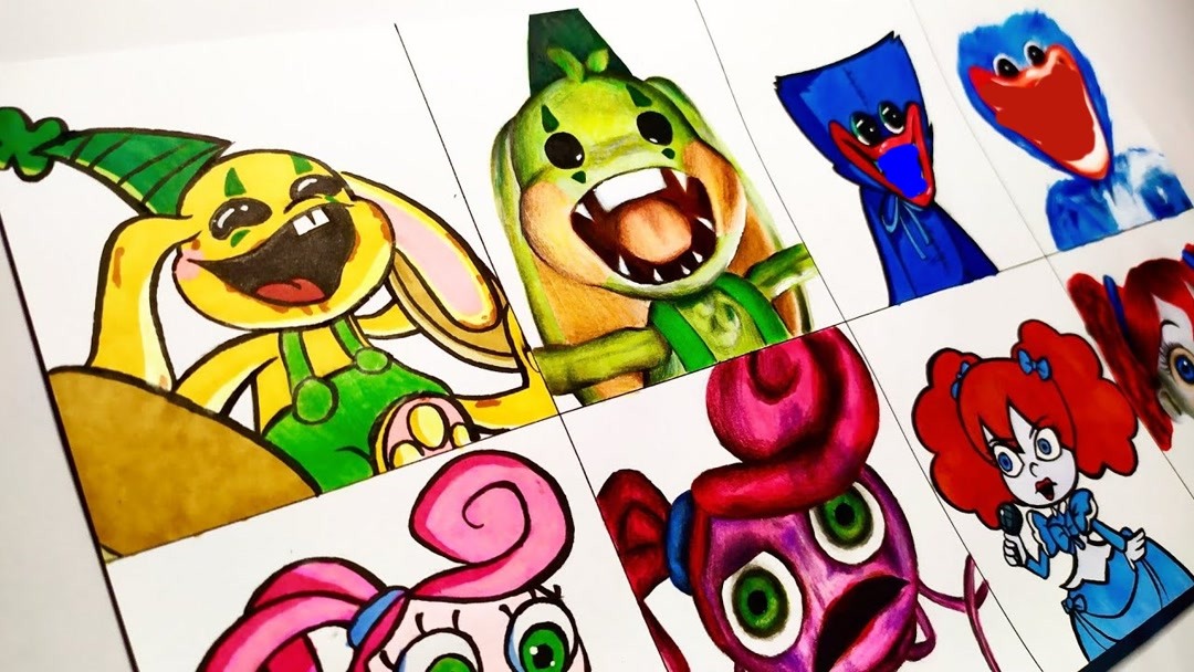 周五夜放克vs波比的游戏时间:原创小兔子、哈吉、长腿妈妈绘画