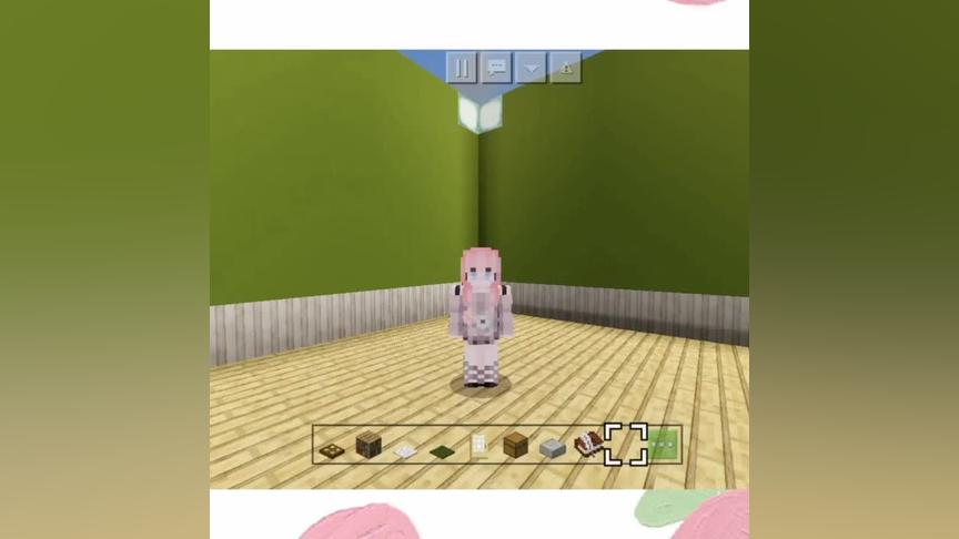 #mc建筑教程#我的世界 绿色系房间qwq✨下次做什么你们挑