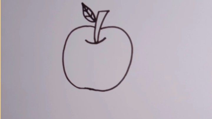幼儿园简笔画《苹果》#每天一个苹果这种坚持真是做不到啊…