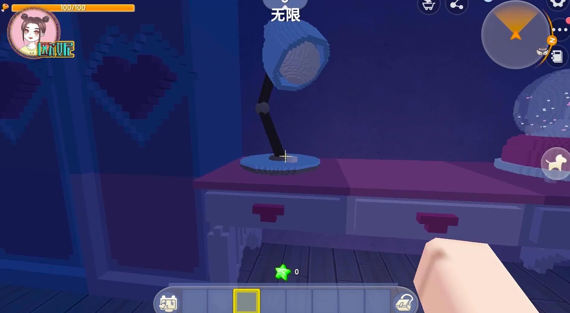 迷你世界微缩57:可以开关的小台灯,触发器入门一学就会