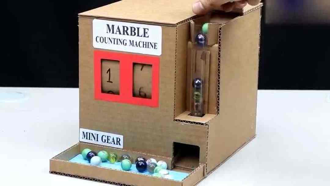 创意diy:纸板制作大理石弹珠计数器玩具,你学会了吗