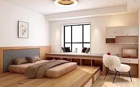 【家居设计】卧室装修一个地台舒适又美观!