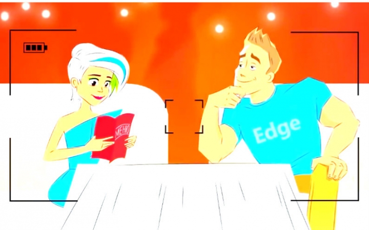 微软卡通宣传片:Win10妙龄女约Edge气质男