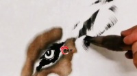 水墨画藏羚羊李毅老师作品。
