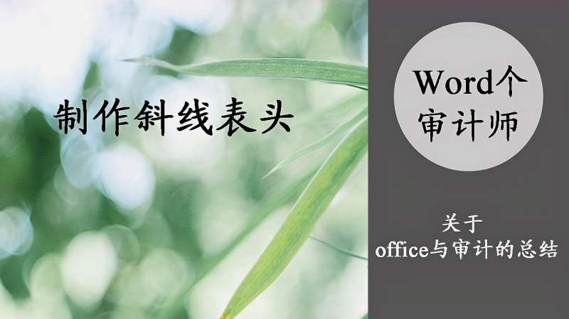 毕业论文排版:在word中绘制斜线表头