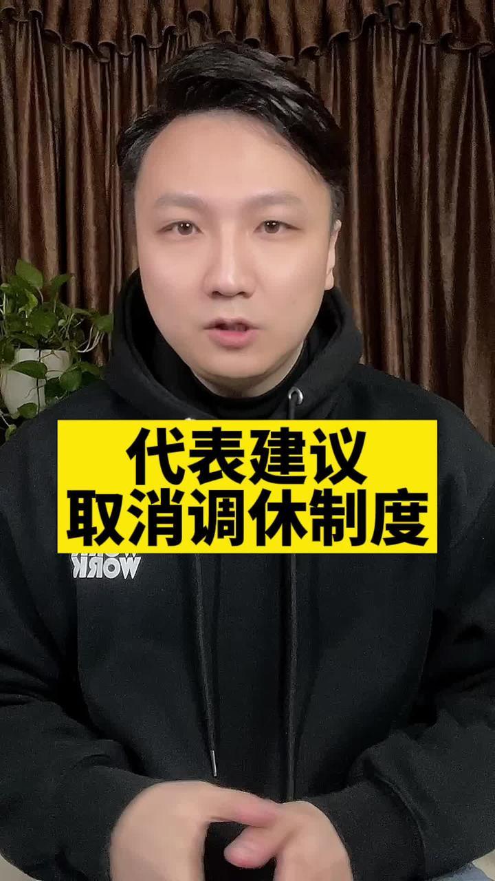 这个建议贴地气#代表建议取消调休制度 #大v快评