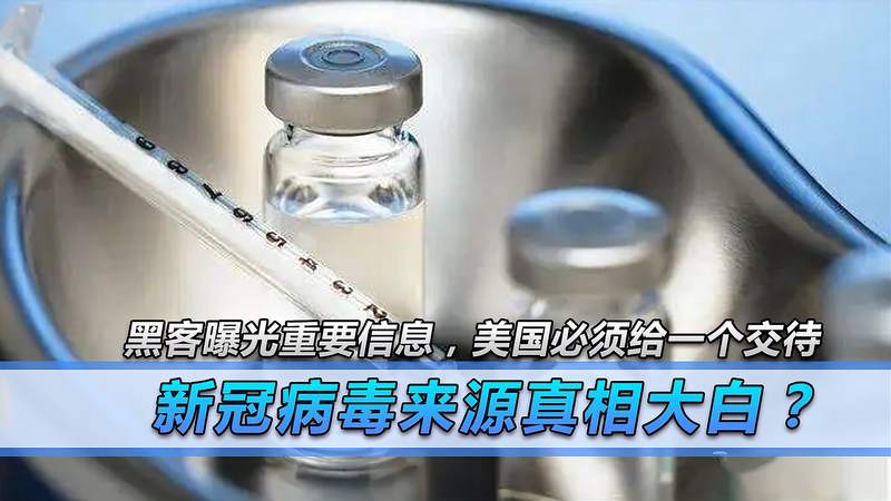 新冠病毒来源真相大白?黑客曝光重要信息,美国必须给一个交代