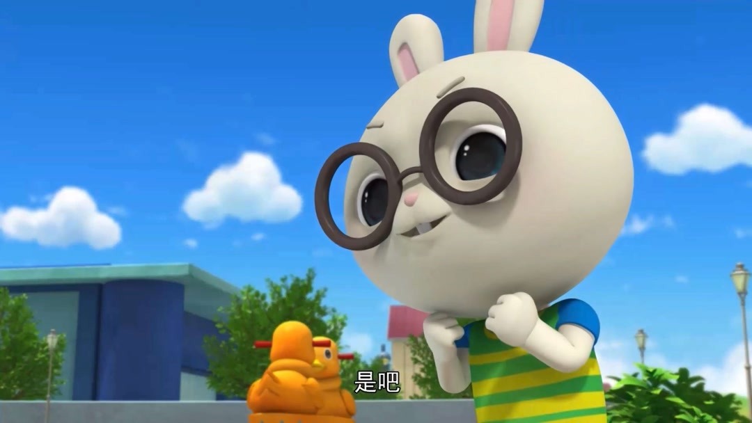 斌斌和保罗刚收拾好垃圾桶,又被咕噜破坏了,真是调皮