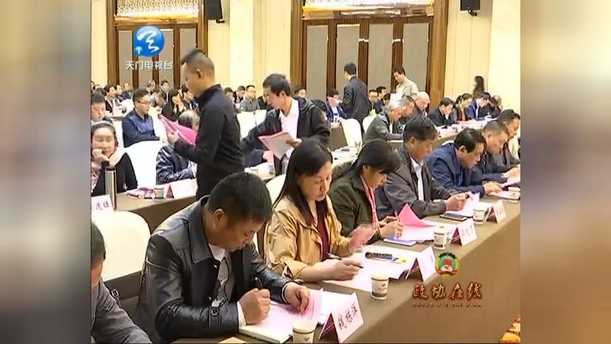 天门市政协召开第八届四次常委会议,汪发良做总结发言