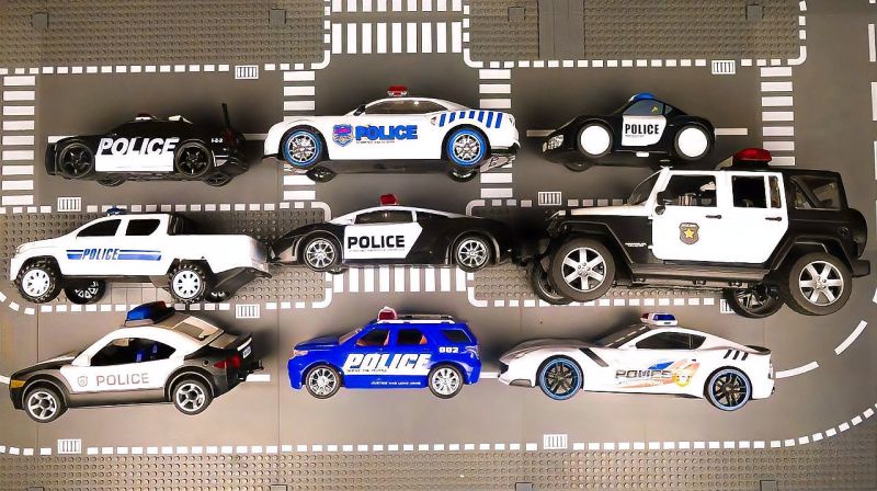 警车玩具大合集,越野车、跑车、小轿车,各种警车汽车玩具模型