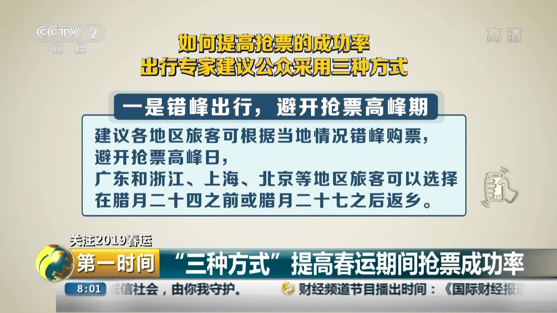 “三种方式”提高春运期间抢票成功率