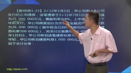 会计初级职称考试辅导视频课程03交易性金融资产
