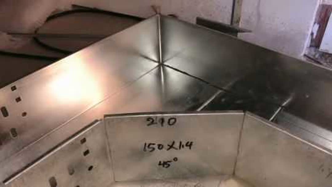 200x150桥架,平行90度弯怎样制作,来分享一下吧!