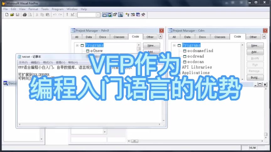 VFP作为编程入门语言的优势 #VFP #编程入门