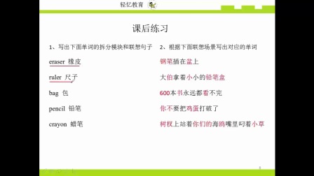 小学英语教学视频声一周七天的英语单词