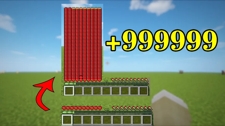 我的世界:老玩家告诉你不使用MOD,让你的血量直接999999!