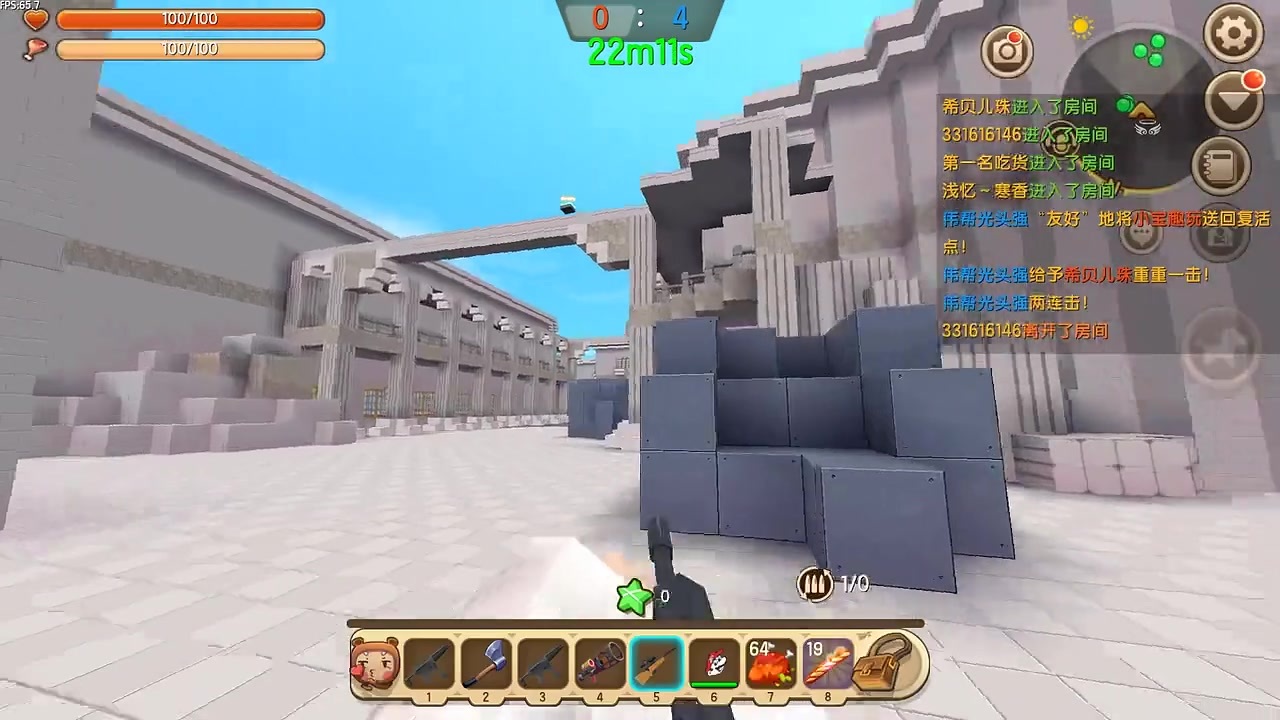 瓶子解说 迷你世界对战 打一枪上一个弹很别扭