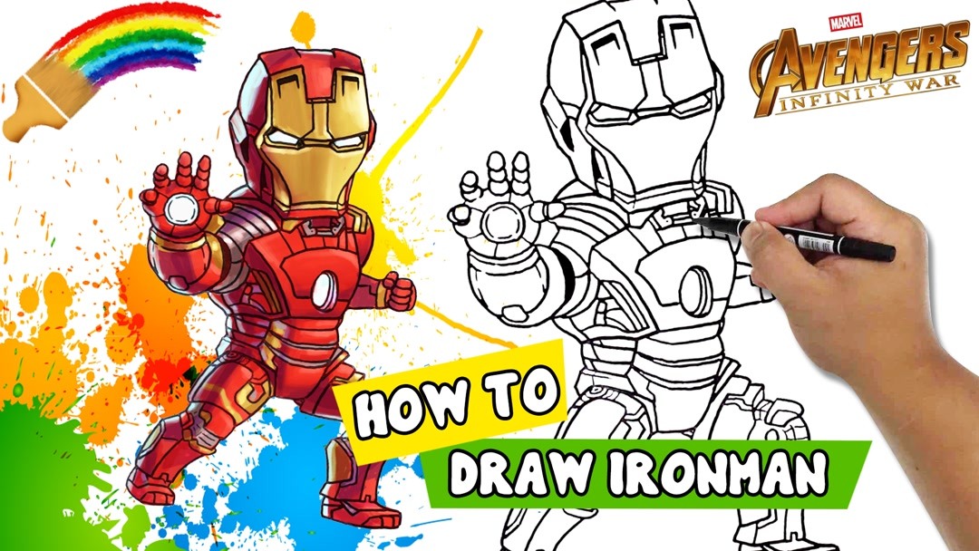 三分钟学画画 第14集 可爱Q版神勇钢铁侠