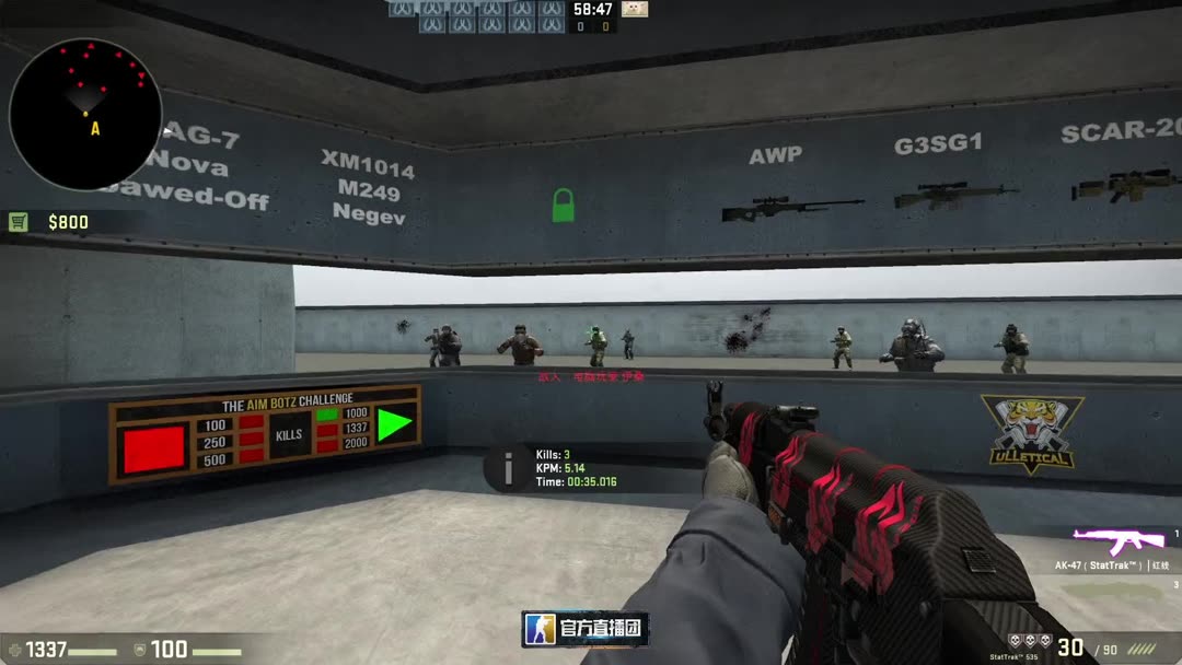 (CSGO伟伟基础教学)准心调节和基础枪法练习