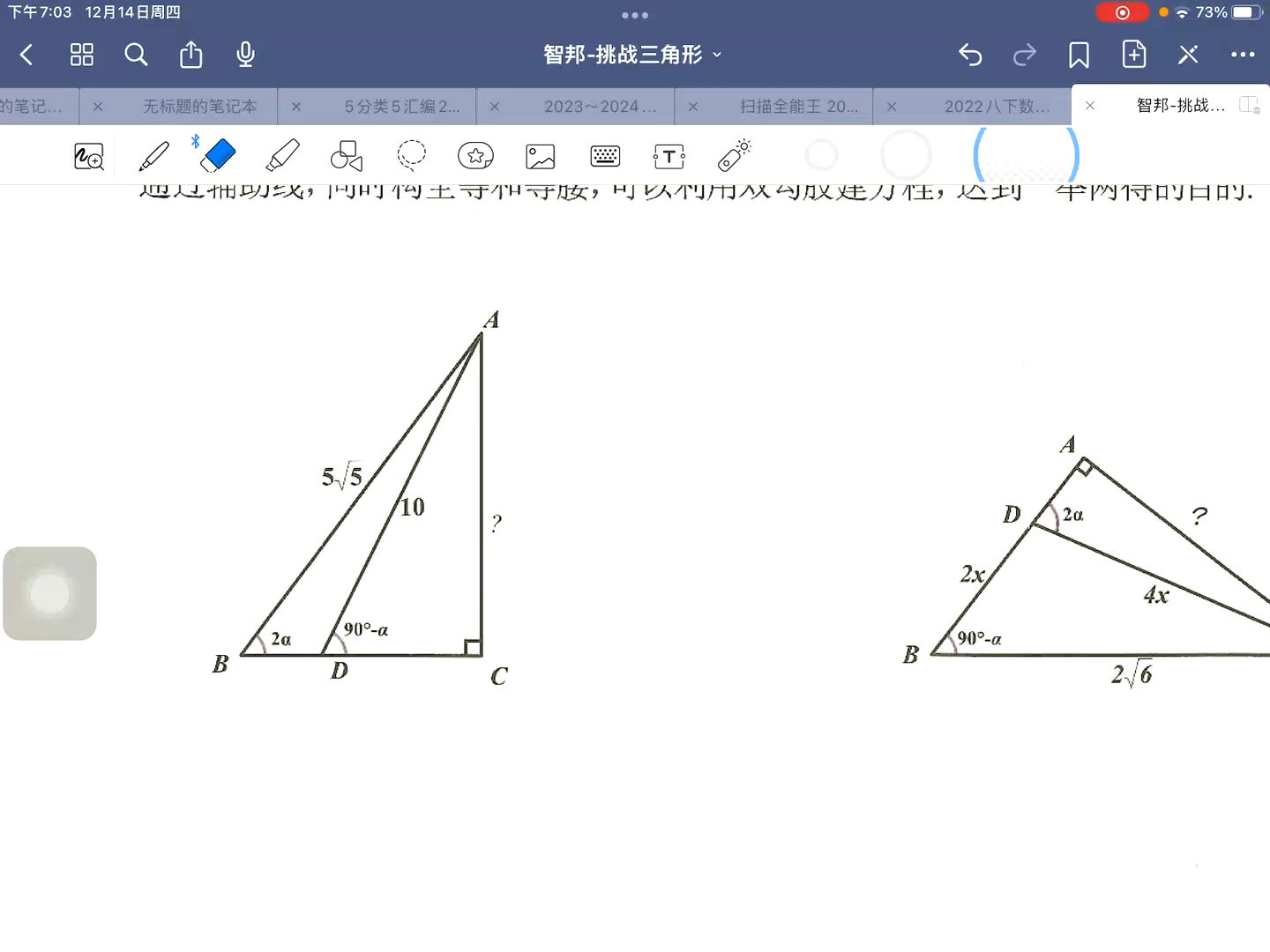 八下数学基本模型一---勾股定理与绝配角1