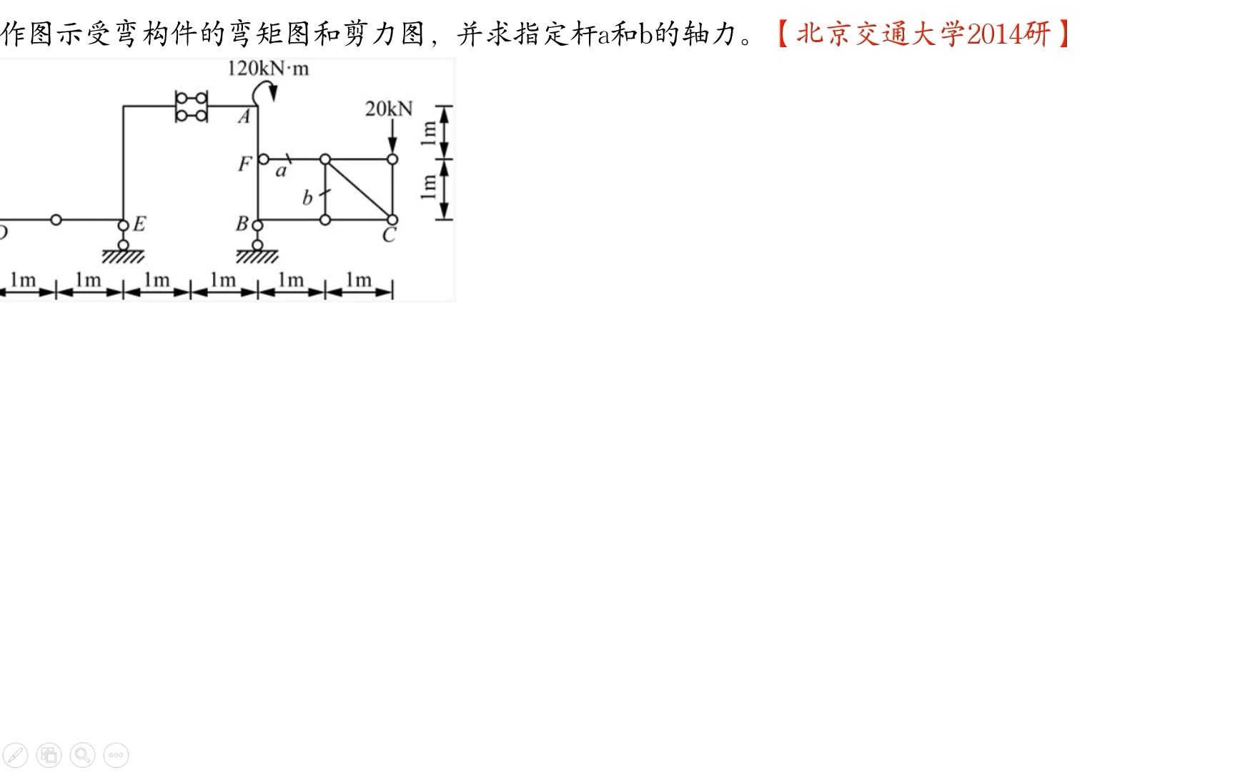 静定结构受力分析考研题(31)