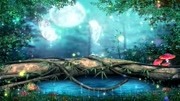 唯美梦幻森林LED背景动态大屏主视觉