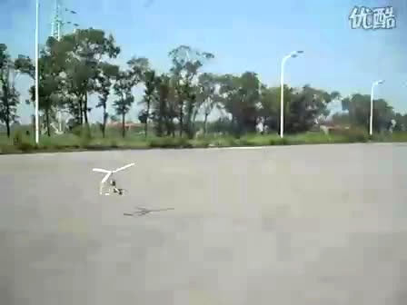 自制作电动旋翼机模型起降练习01