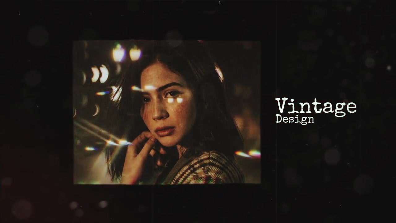 【Pr素材】Pr模板 复古的幻灯片 1分钟12秒