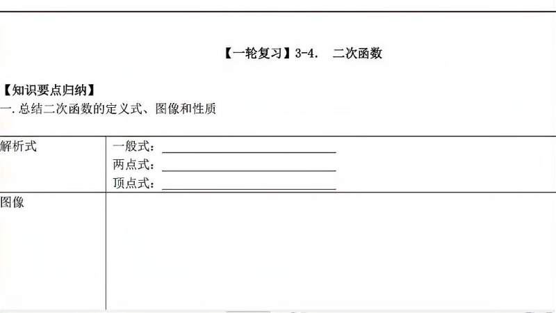 直击高考一轮复习2二次函数