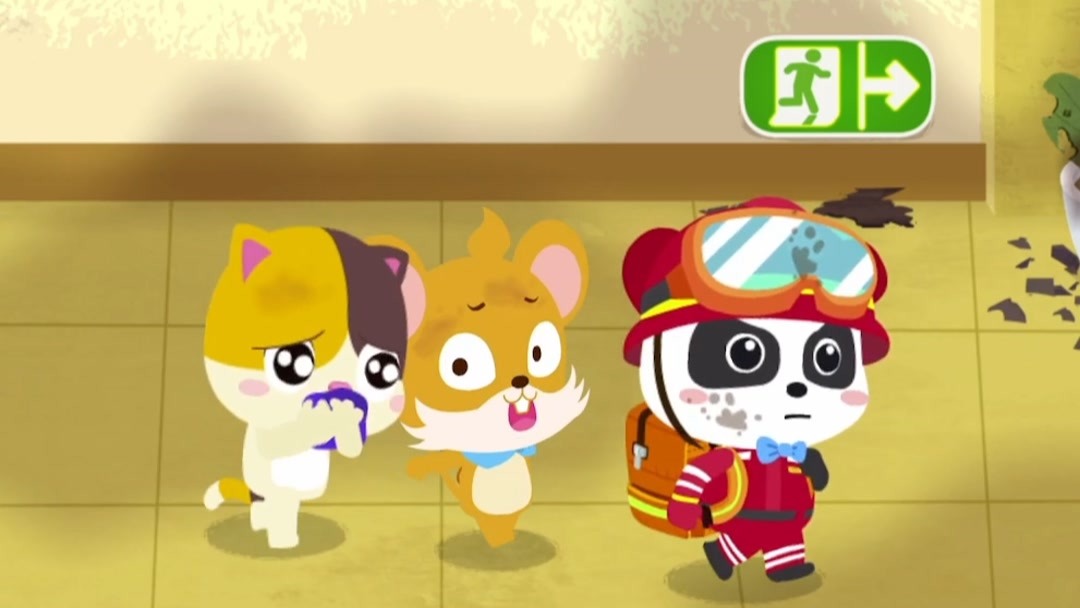 宝宝巴士宝宝消防安全 奇奇疏散高楼被困小伙伴 游戏