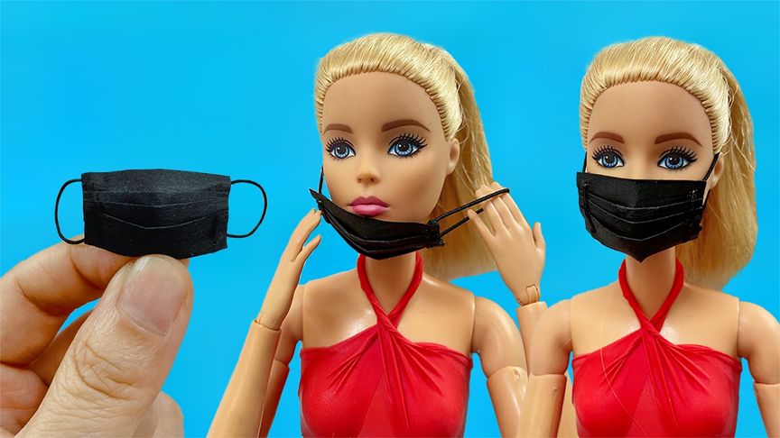 【创意迷你口罩】一步步教你用纸给芭比娃娃做口罩,100%能用哦!