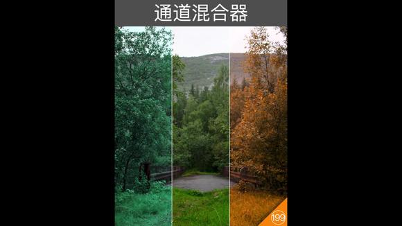 通道混合器的用法~上方是颜色,下方是选区,学会了么~