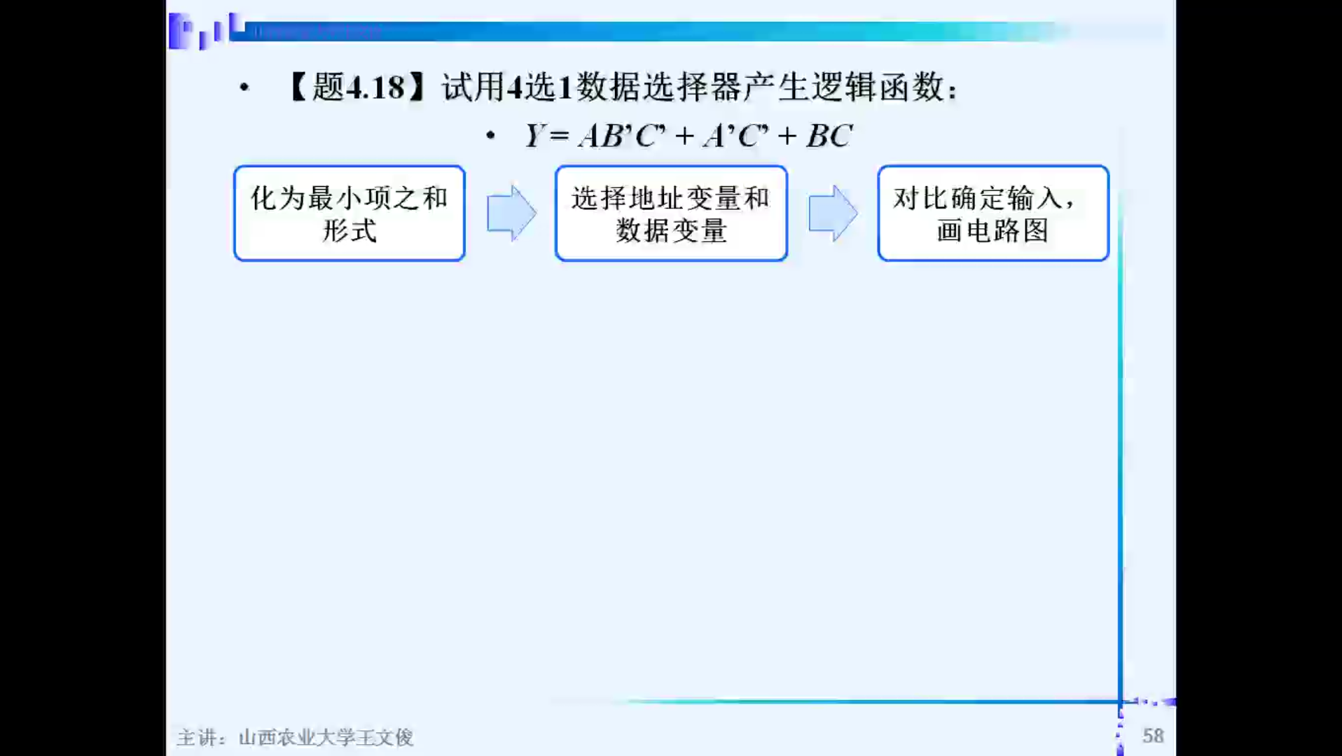 数字电子技术基础 题4.18
