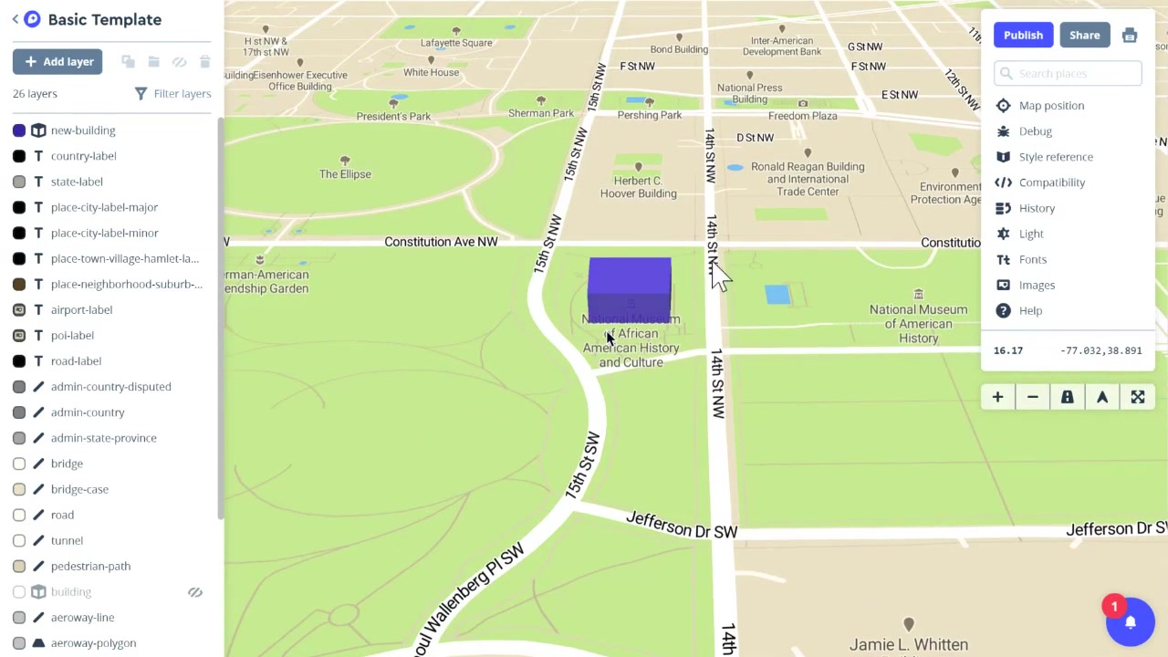 如何在 Mapbox Studio 3D 地图上添加物体?