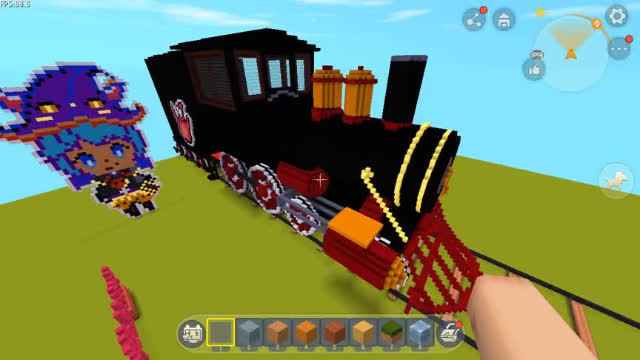 迷你世界:发现大型的火车模型,可乘坐100人!