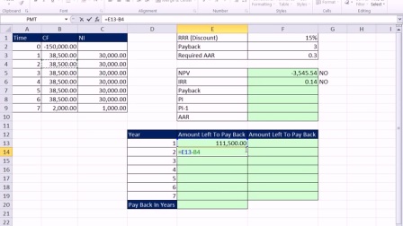 Excel Finance Class 79- Investment Criteria- NPV, IRR, Payback, AAR, ...